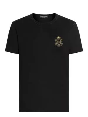 Dolce & Gabbana Crest-appliqué T-shirt - Black