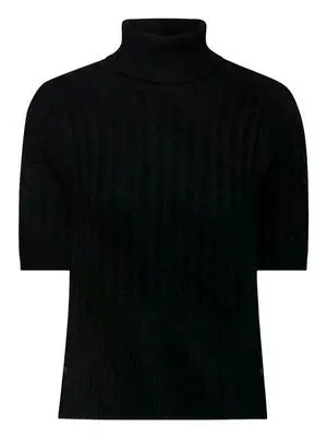 Thom Browne Short-sleeve Turtleneck Sweater - Black