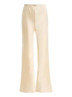 COMME SI Silk-Charmeuse Bias Pants