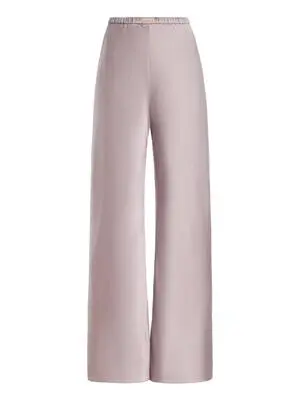 Comme Si Silk-charmeuse Bias Pants - Purple