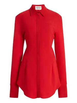 Tove Elvin Crepe Shirt - Red