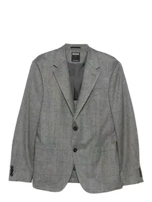 Zegna Button-fastening Blazer - Grey