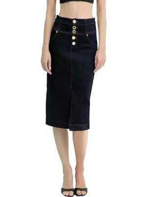 MARCIANO Denim Midi Skirt - Blue