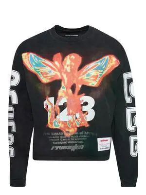 RRR123 Long-sleeve Graphic T-shirt - Black