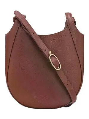 Longchamp Small Le Foulonné Grained-leather Crossbody Bag - Brown