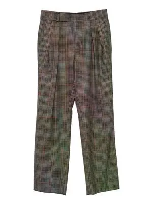 Paul Smith Check Pleated Trousers - Brown