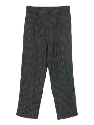 LC23 Striped Wool Trousers - Grey