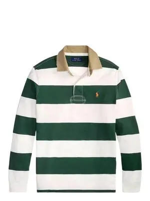 Polo Ralph Lauren Striped-pattern Cotton Polo Shirt - Green