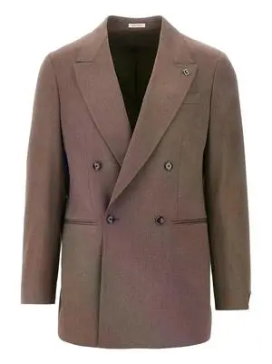 BRERAS MILANO Double-breasted Blazer - Brown