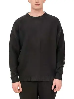DEVOA Cashmere Knit Crew Neck Sweater - Black