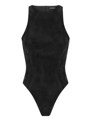 Manière De Voir Adele Racer-neck Bodysuit - Black