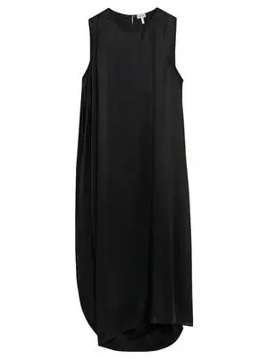 Loewe Draped Satin Dress - Black