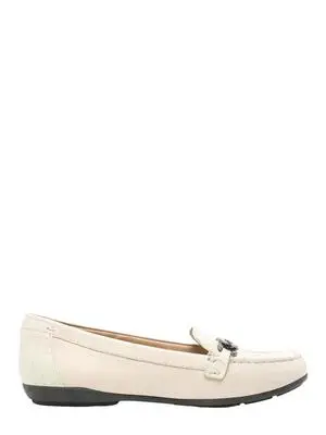 Geox Annytah Chain-detail Embossed Loafers - Neutrals