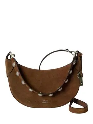 Polo Ralph Lauren Polo Id Suede Shoulder Bag - Brown
