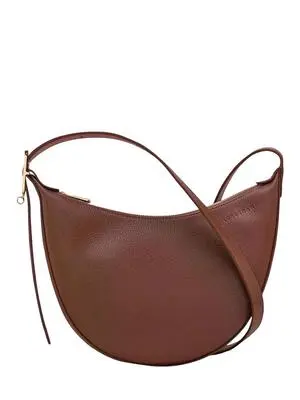 Longchamp Le Foulonné Small Grained-leather Cross Body Bag - Brown