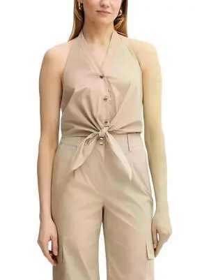 MARCIANO Pat Buttoned Top - Neutrals