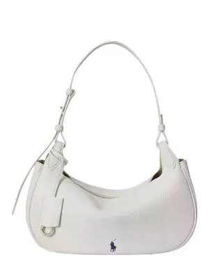 Polo Ralph Lauren Pony Leather Shoulder Bag - White