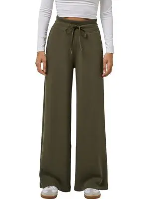 Travis Mathew Skyloft Soft Wide Leg Pants - Grape Leaf