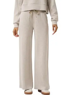 Travis Mathew Skyloft Soft Wide Leg Pants - Heather Savannah Tan