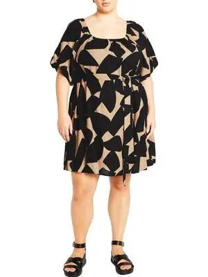 City Chic Midtown Mini Dress - Print