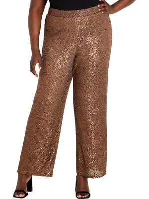 CITY CHIC Nalani Sequin Wide-Leg Pants