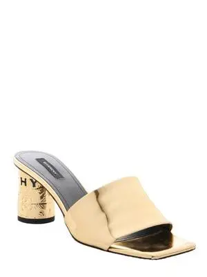 Givenchy Logo Heel Sandal - Metallic Gold