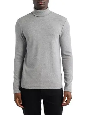 Ag Canon Turtleneck Cotton-blend Sweater - Heather Grey