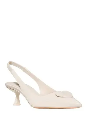 Kate Spade New York Lover Crinkle Patent Leather Slingback Pumps - Cream