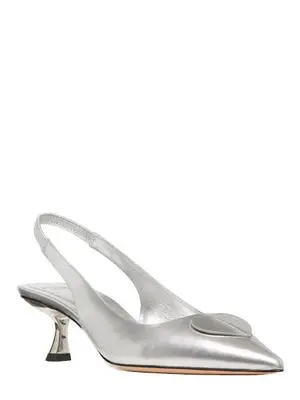 Kate Spade New York Lover Metallic Leather Slingback Pumps - Silver