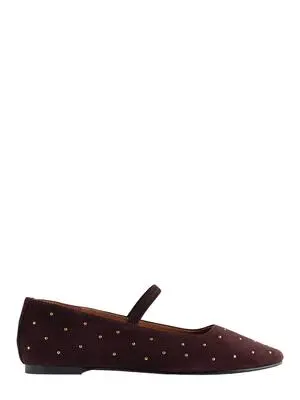 Madewell Greta Suede Ballet Flats - Chocolate Raisin