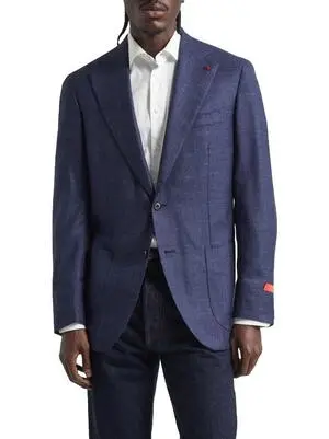 Isaia Marechiaro Wool And Cashmere Sport Coat - Blue