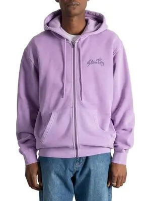 STAN RAY Og Logo Zip Graphic Hoodie - Washed Lavendar