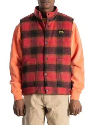 STAN RAY Plaid Cotton Flannel Vest - Red