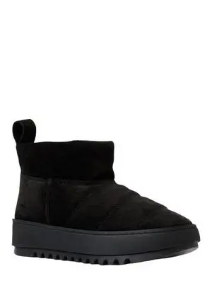 Aquatalia Alcee Mini Platform Waterproof Bootie - Black Suede