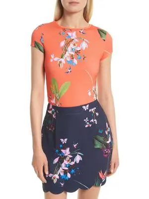 Ted Baker London Hanyah Tropical Oasis Tee - Mid Red