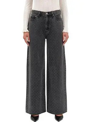 DAZE The Wanderer Rhinestone Wide Leg Jeans - Starlit Night