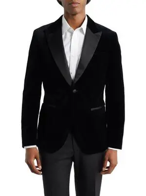 BOSS Hutson Cotton Velvet Dinner Jacket - Black