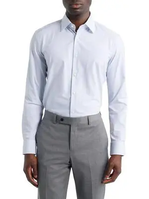 BOSS Hank Kent Slim Fit Performance Twill Dress Shirt - Light/pastel Blue