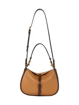 Etro Leather Crossbody Pony Bag - Ochre