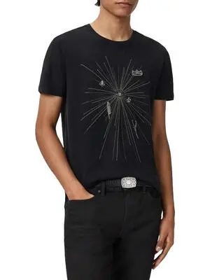 John Varvatos Eye & Element Embroidered Graphic T-shirt - Black