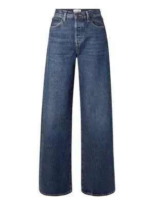 FRAME The Loose Low-rise Wide-leg Jeans - Blue