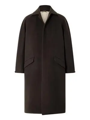 Zegna Cashmere And Silk-blend Coat - Brown