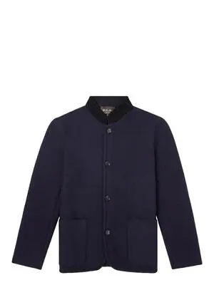 Loro Piana Arola Suede-trimmed Cashmere-blend Jacket - Blue