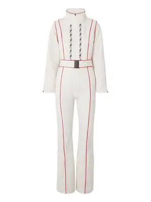 WE NORWEGIANS Markarian Belted Embroidered Ski Suit - Cream