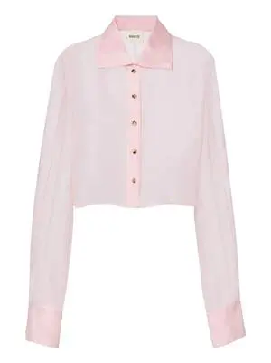 Khaite Jasen Silk Organza Shirt - Pink