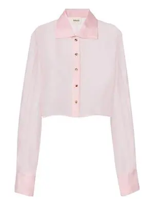 Khaite Jasen Silk Organza Shirt - Pink