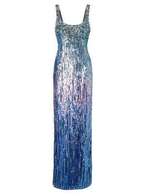 Jenny Packham Rosalie Embellished Gown - Blue