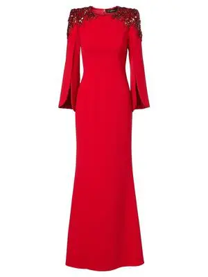 Jenny Packham Adeline Embellished Gown - Red