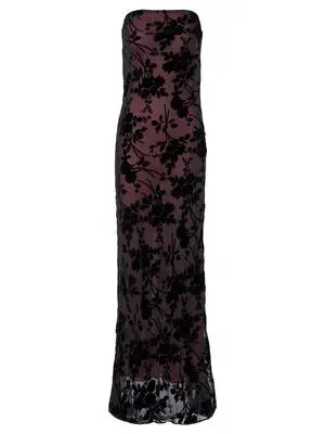RODARTE Floral Devoré Velvet Gown - Black