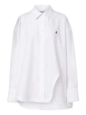Attico Diana Oversized Cotton Shirt - White